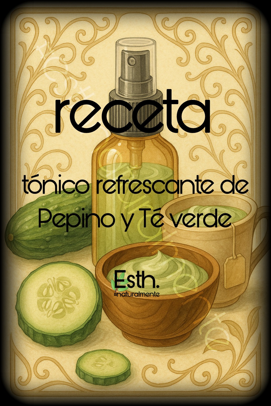 Receta: «tónico refrescante de Pepino y Té verde.» – Esth. 🌿 #naturalmente